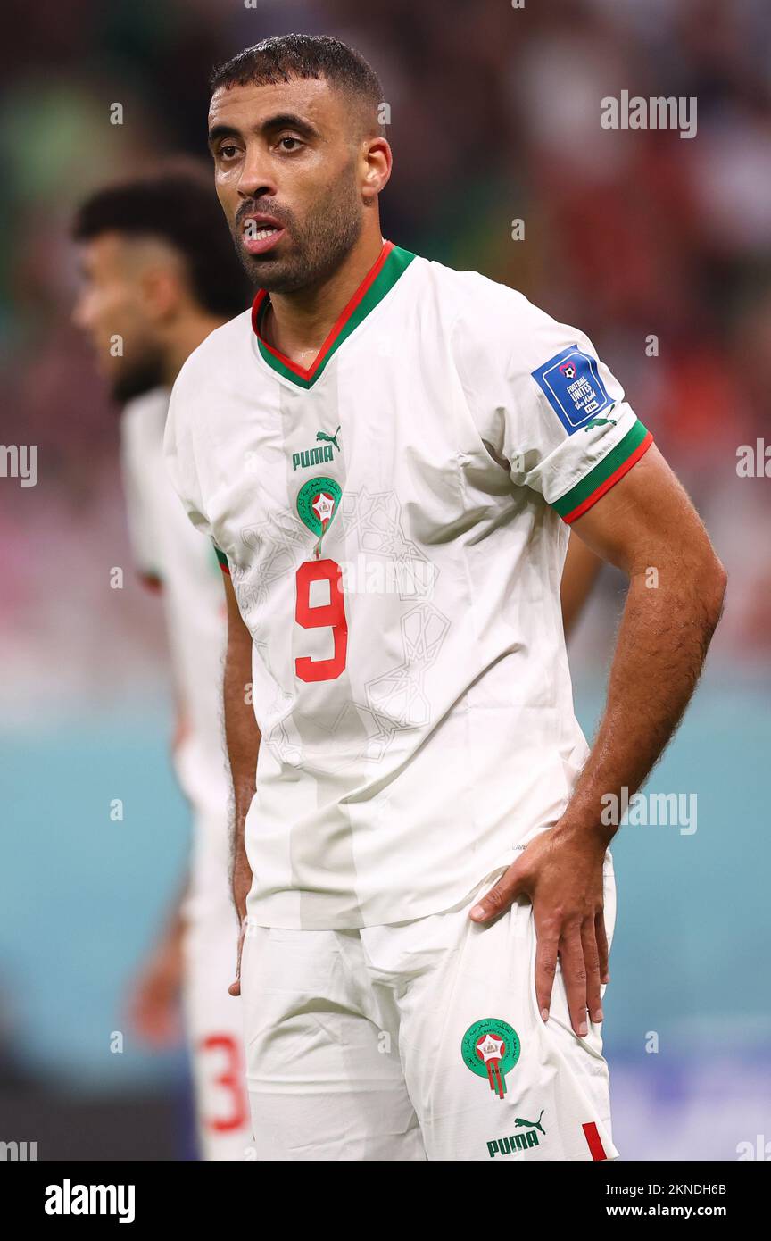 Doha, Qatar. 27th Nov, 2022. Abderrazak Hamdallah of Morocco during the ...