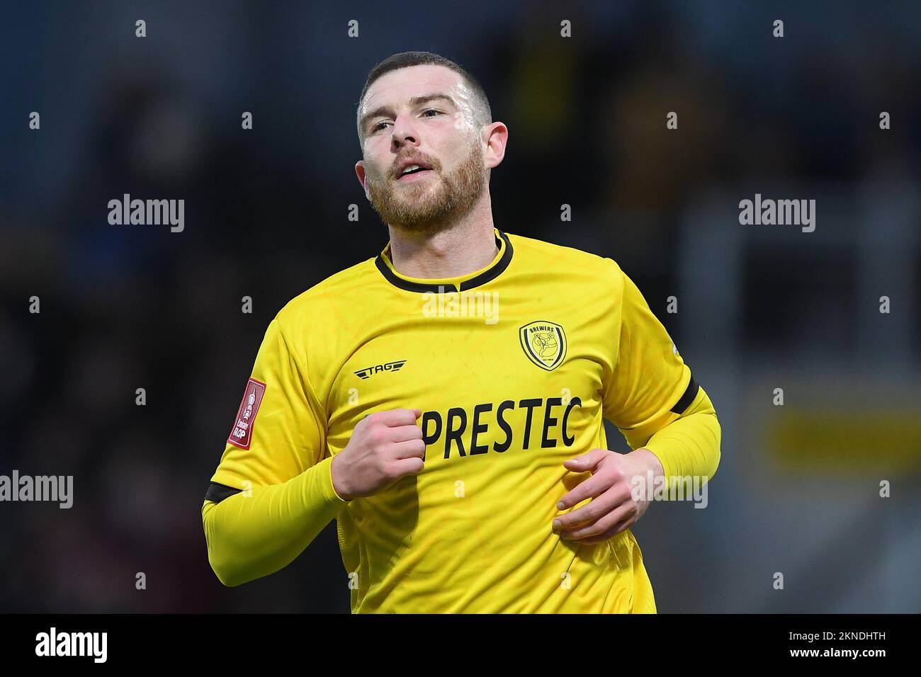Burton upon Trent, UK. Sunday 27th November 2022. Sam Winnall of Burton ...