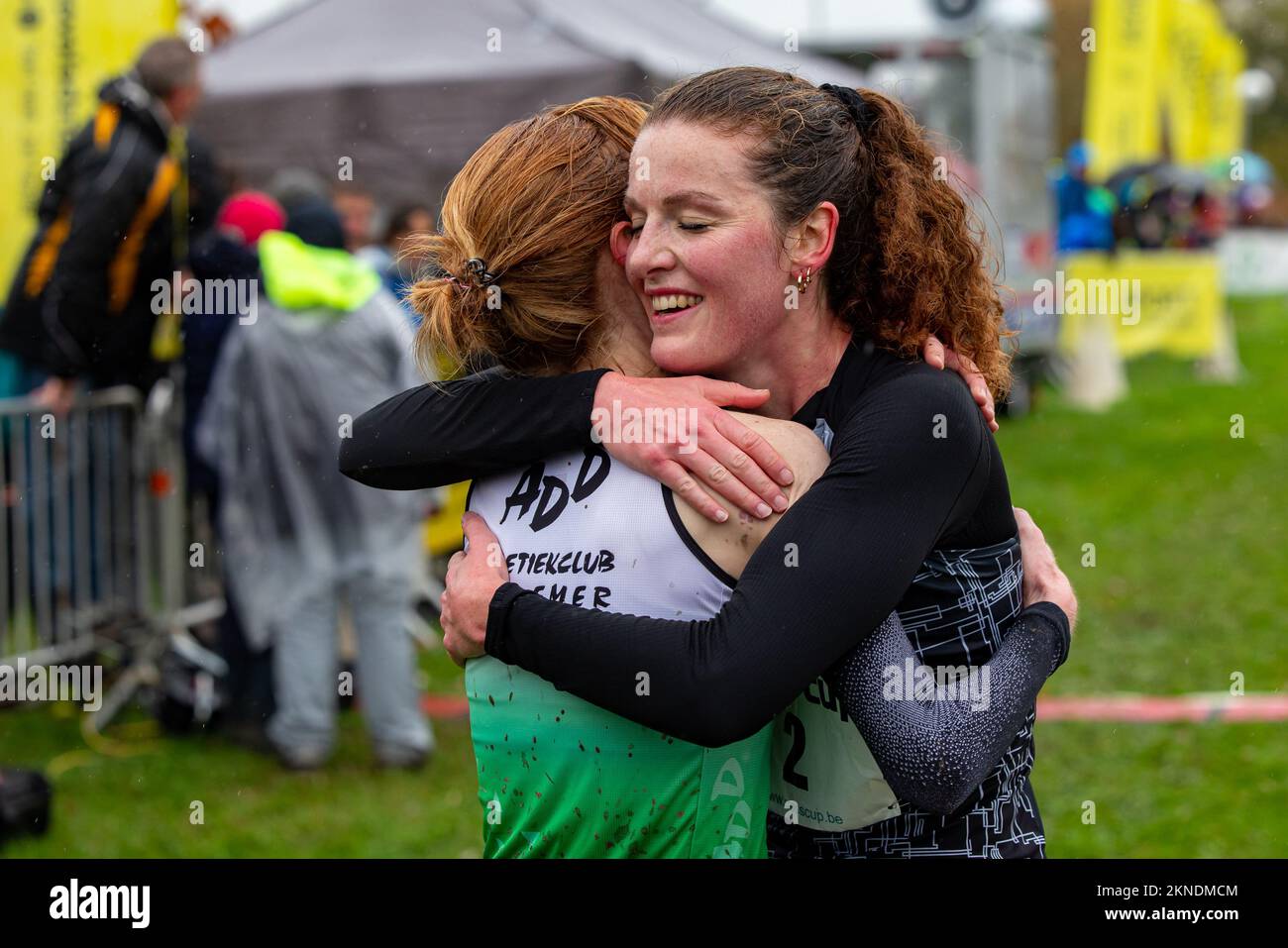 Belgian Mieke Gorissen and Belgian Lisa Rooms celebrates after the ...