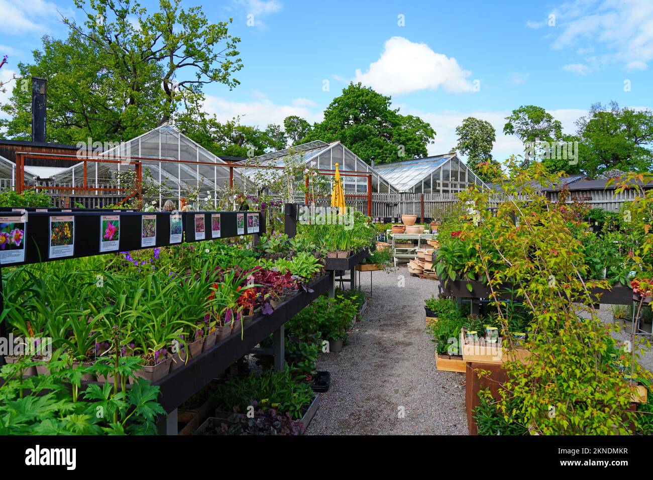 STOCKHOLM, SWEDEN -30 MAY 2022- View of the Rosendals Garden Tradgard ...