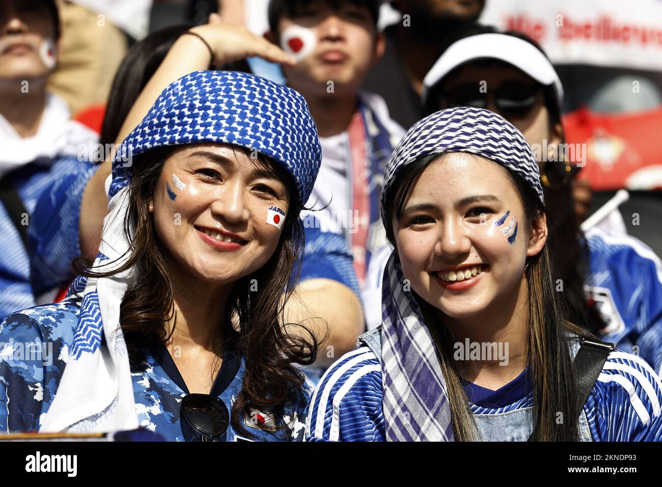 AL-RAYYAN - Supporters of Japan during the FIFA World Cup Qatar 2022 ...