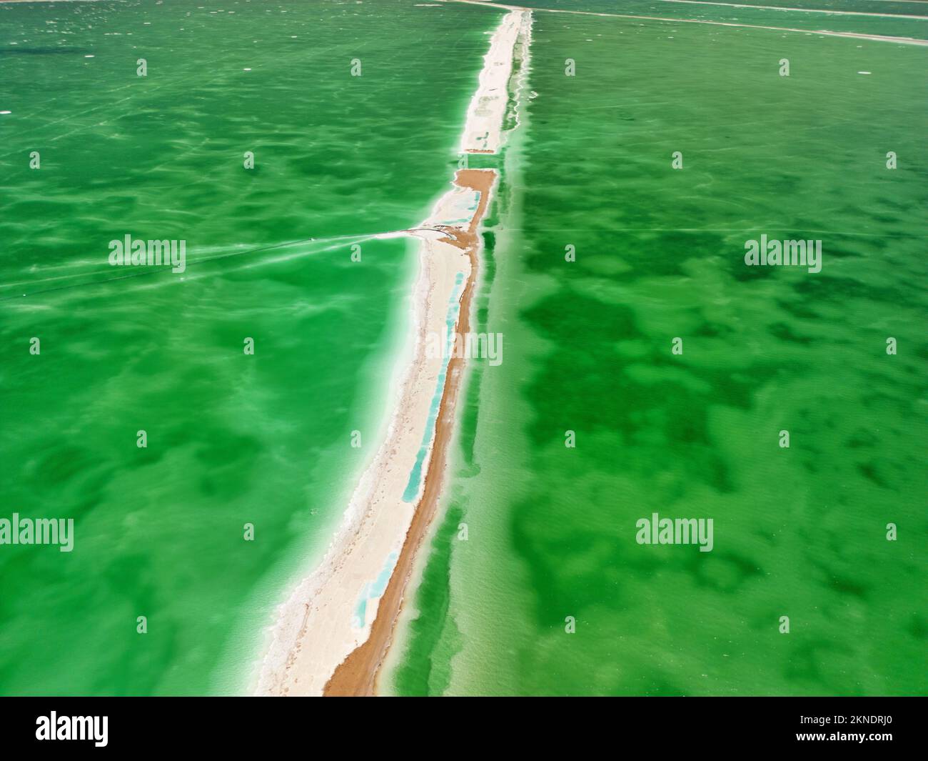 A scenic aerial view of Wave Break Island, Gold Coast, Australia Stock ...