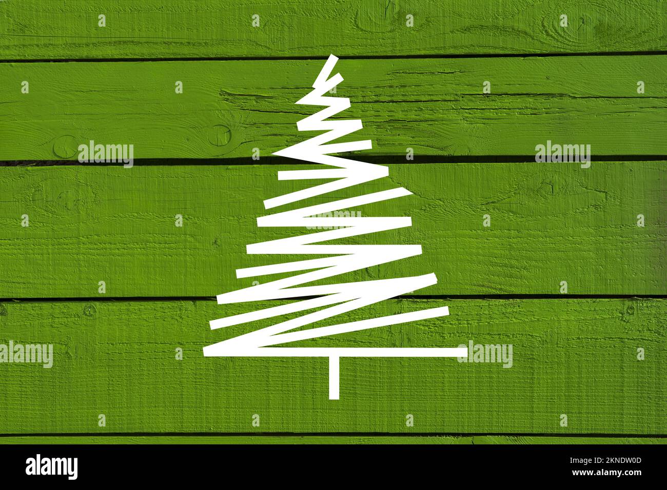 Illustration of a white fir tree on a green wood background Stock Photo ...