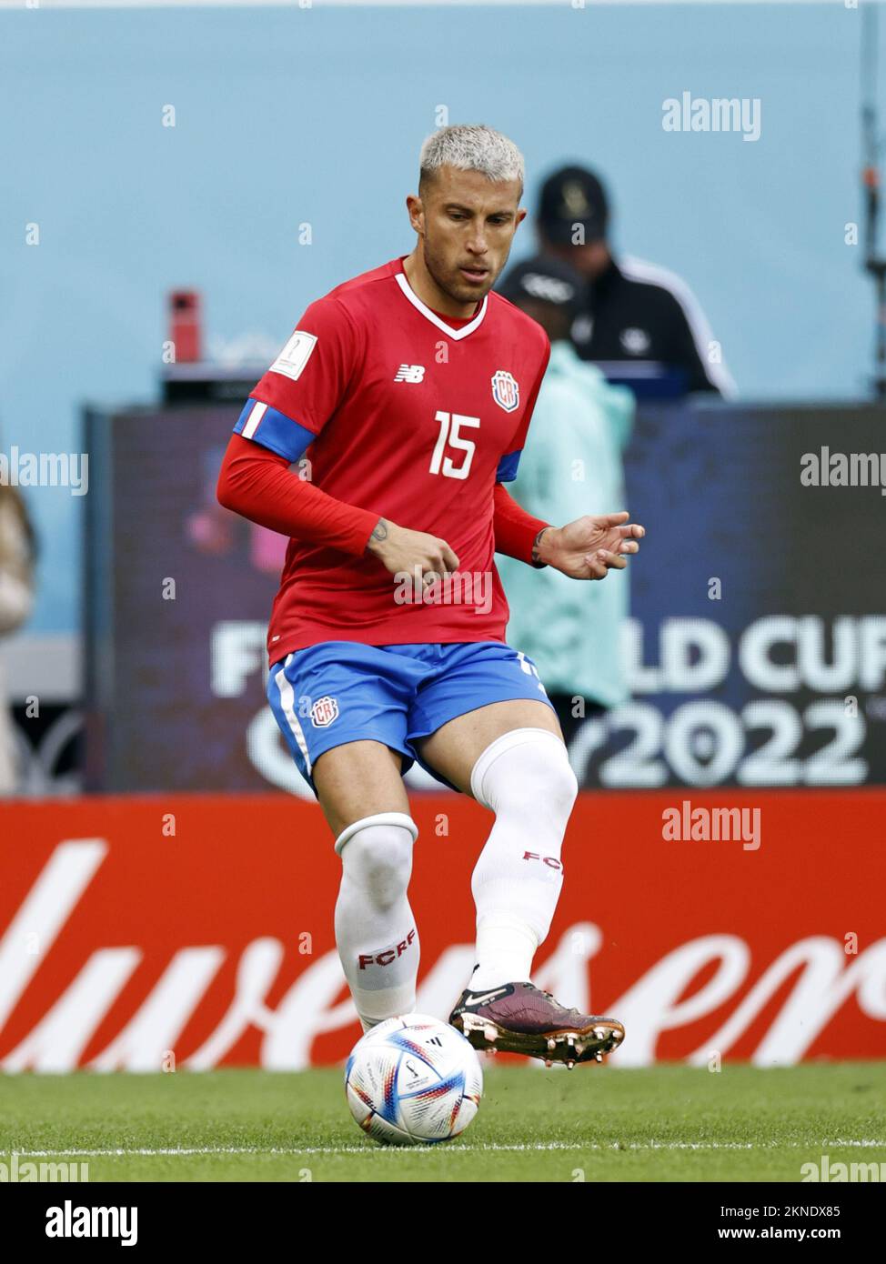 AL-RAYYAN - Francisco Calvo of Costa Rica during the FIFA World Cup Qatar 2022 group E match ...
