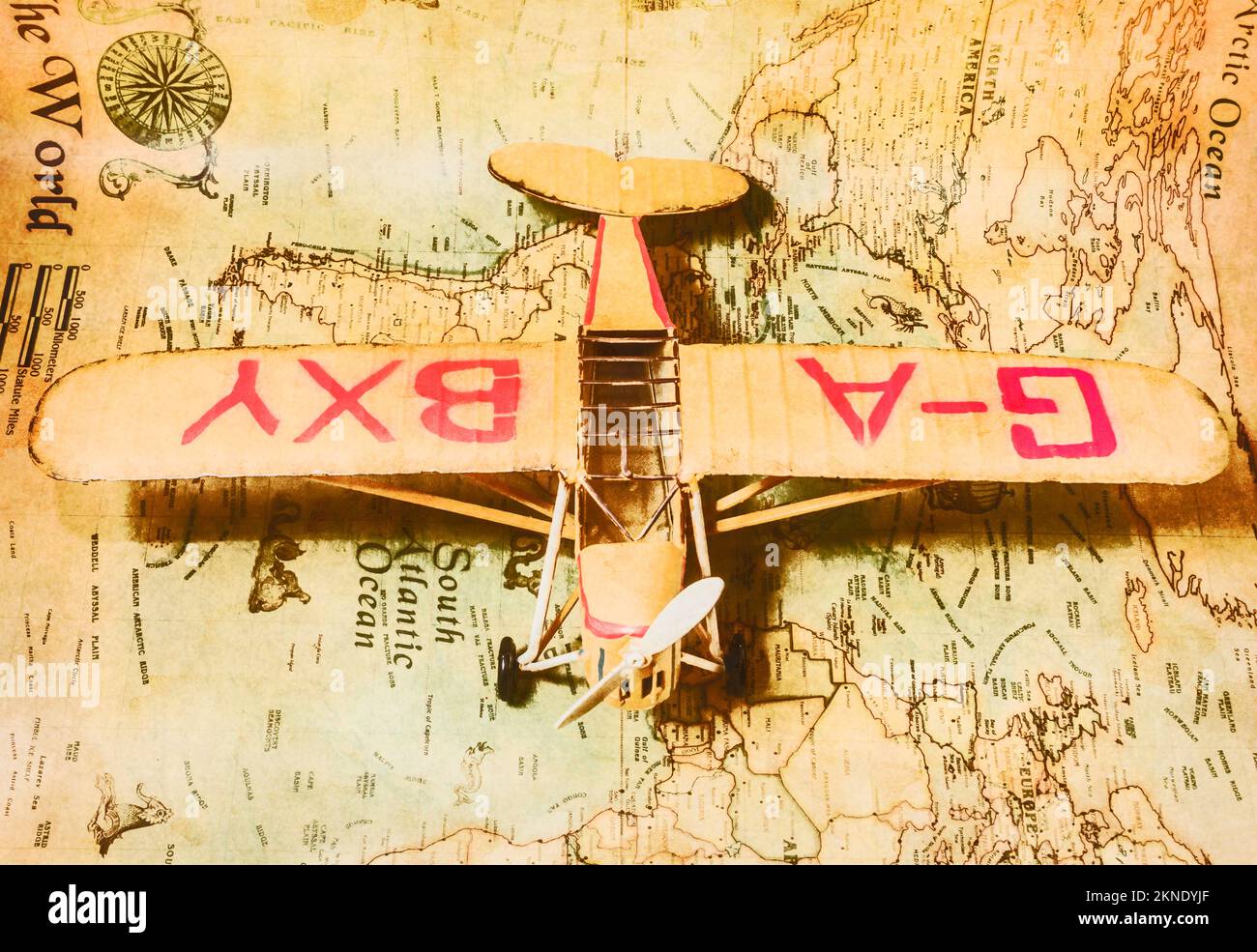 Toy planes and map hi-res stock photography and images - Alamy