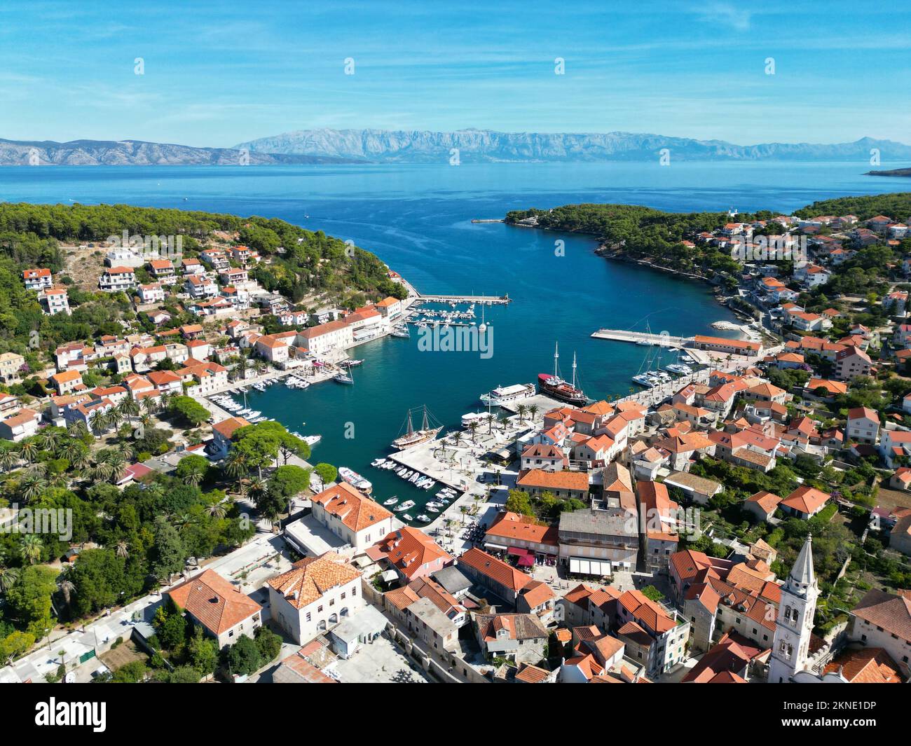 Hvar marina aerial view hi-res stock photography and images - Alamy