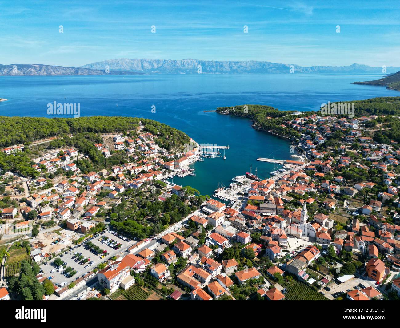 Hvar marina aerial view hi-res stock photography and images - Alamy
