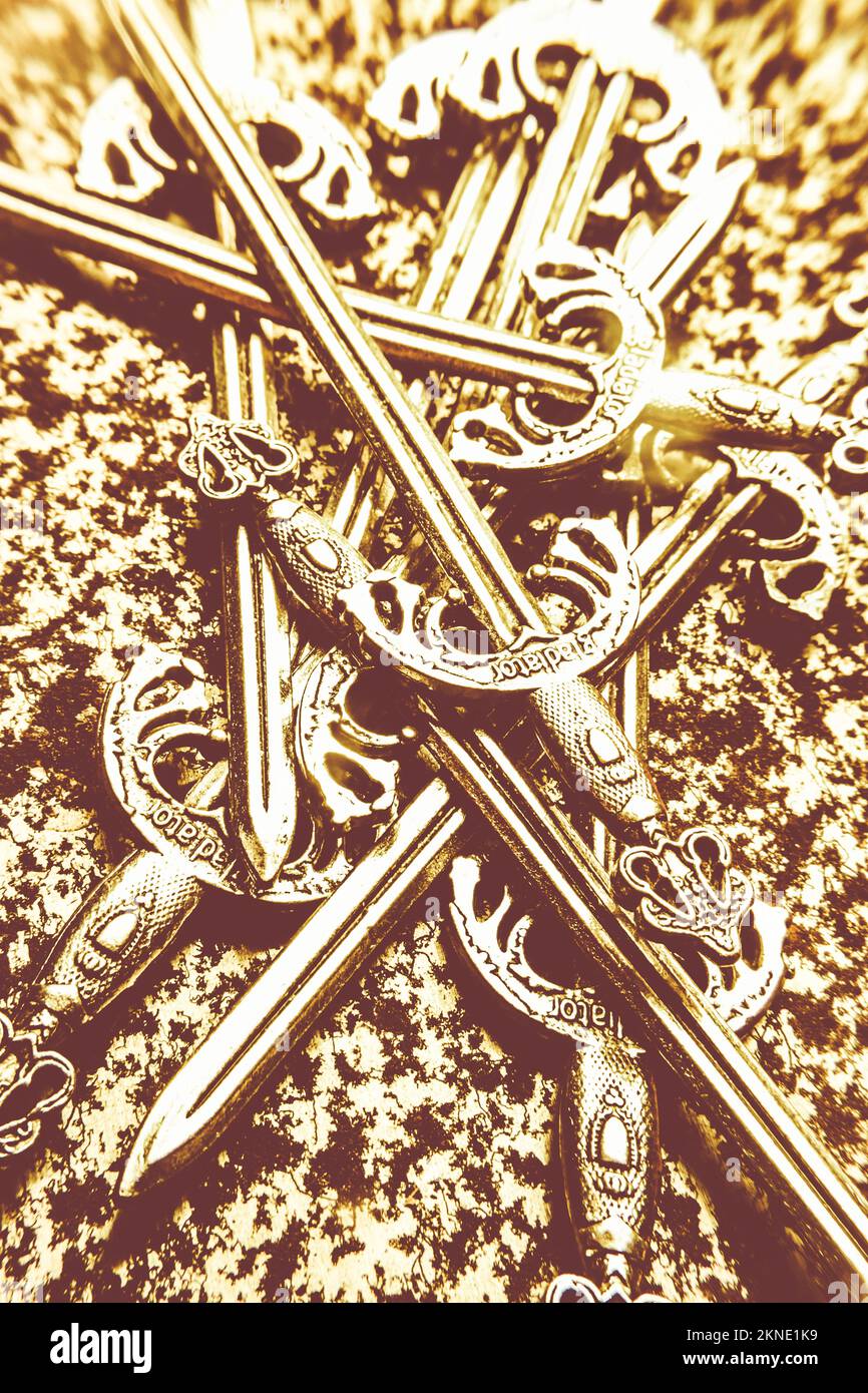 Vintage still life ancient sword hi-res stock photography and images ...
