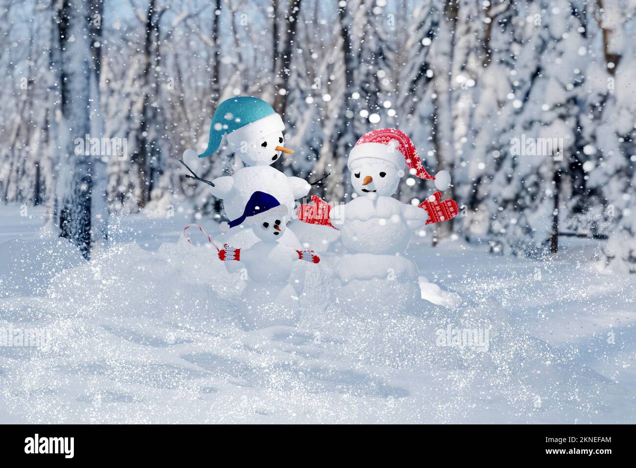 Happy snowman card snow winter hi-res stock photography and images - Alamy