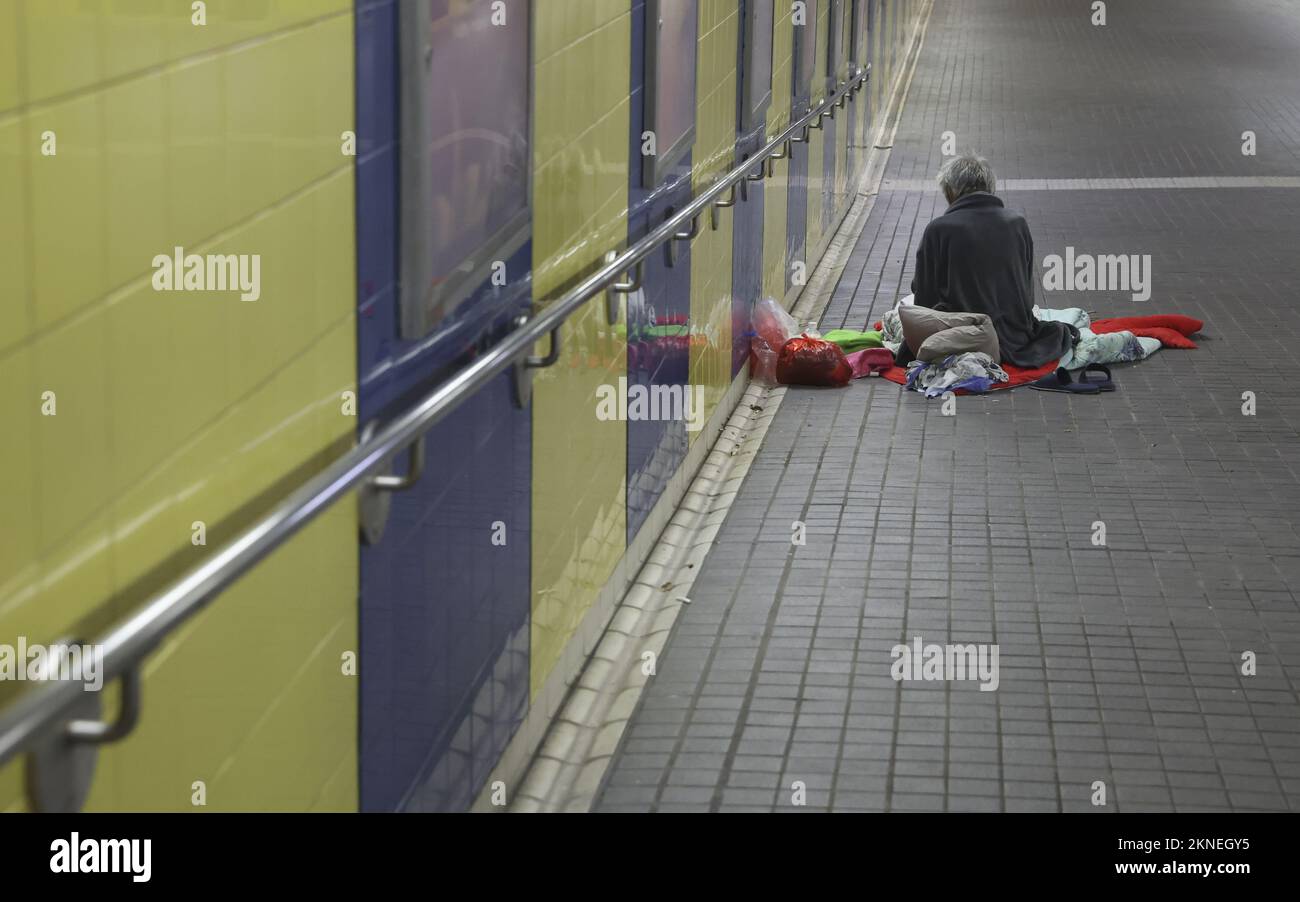 A street sleeper seen during a Kindness Walk organised by Alex Wong and ...