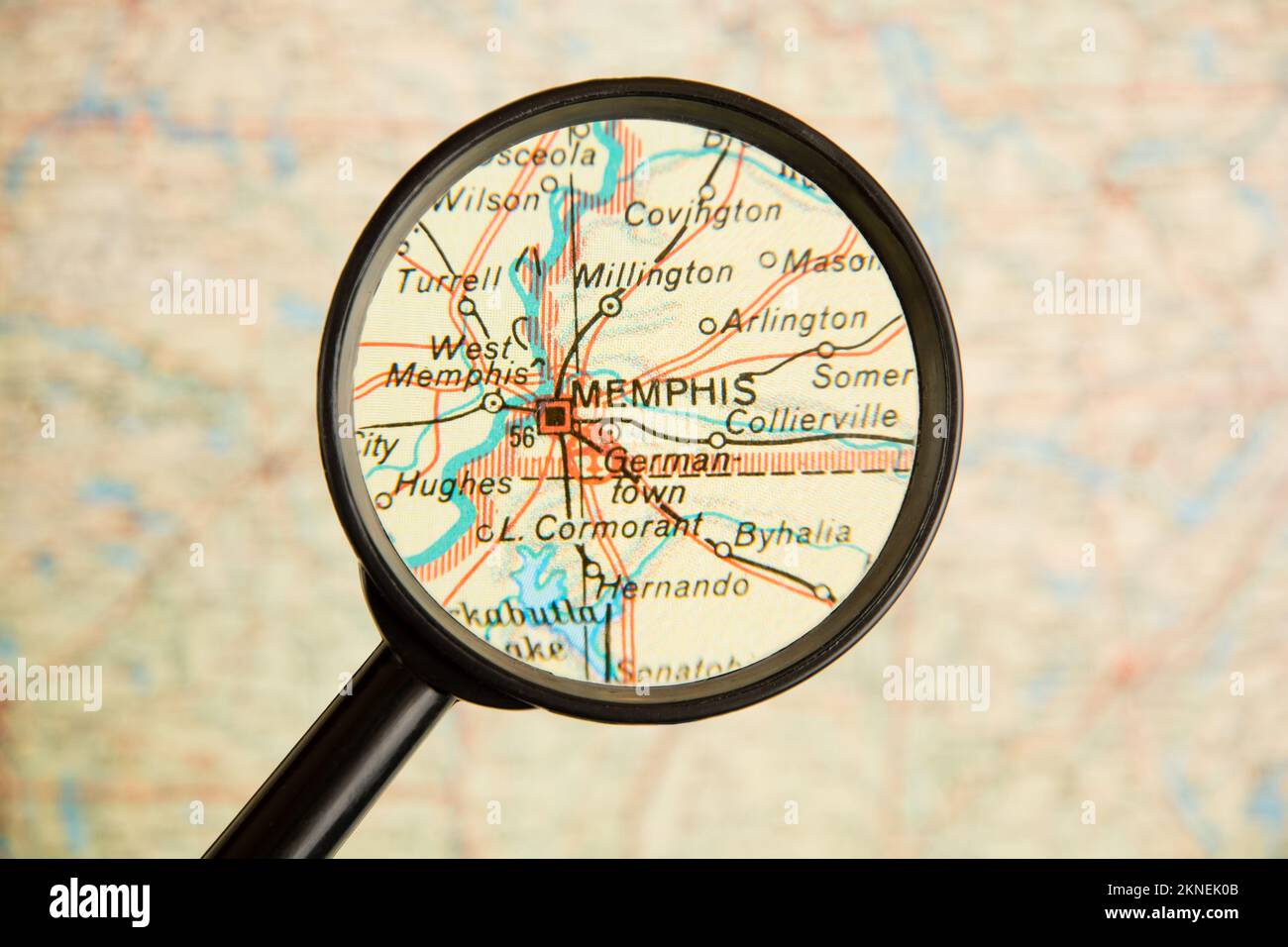 Magnifying glass map usa hi-res stock photography and images - Alamy