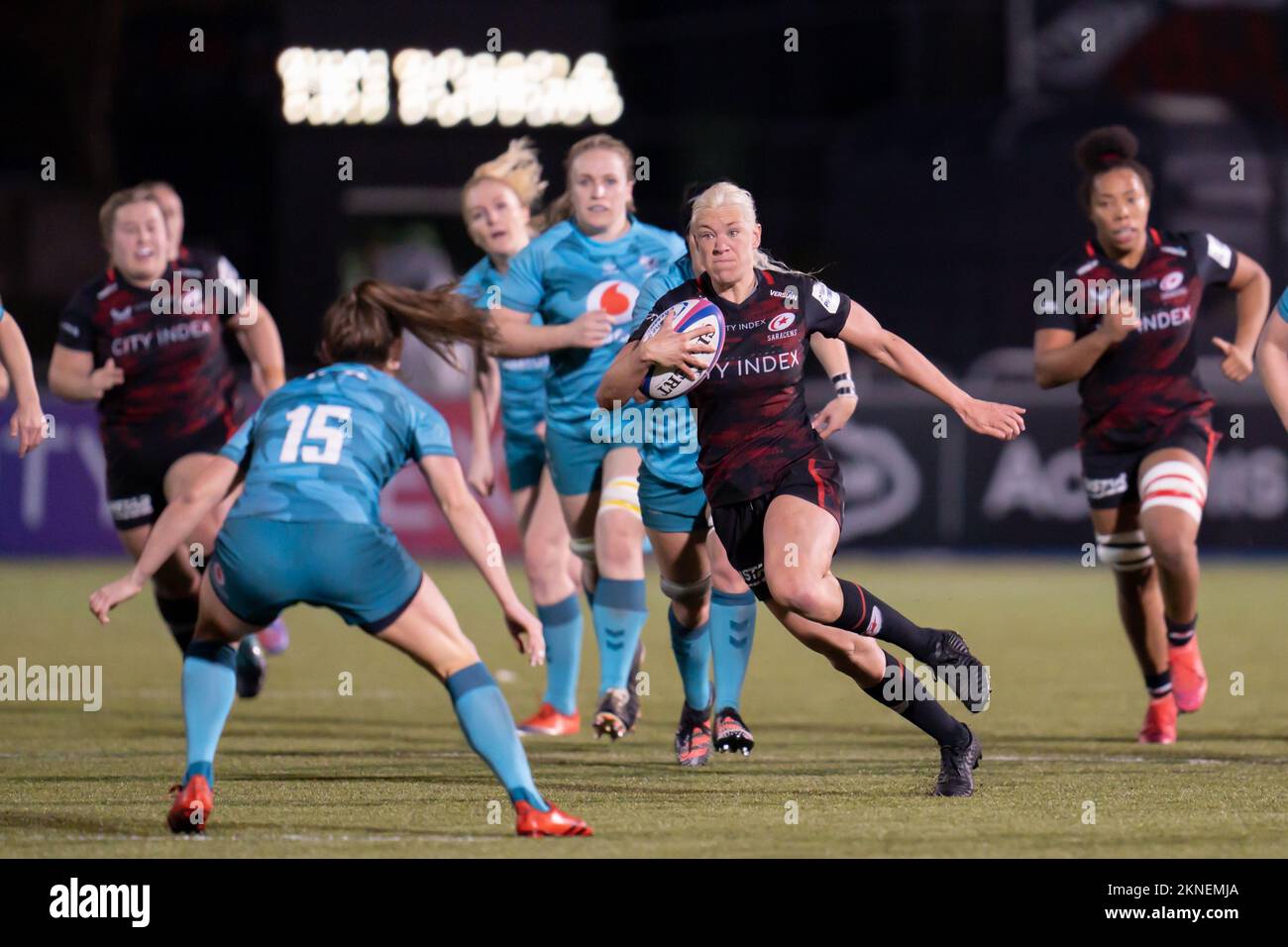 Hannah Casey #13 of Saracens Women in action during the Women's Allianz Premier 15's match ...