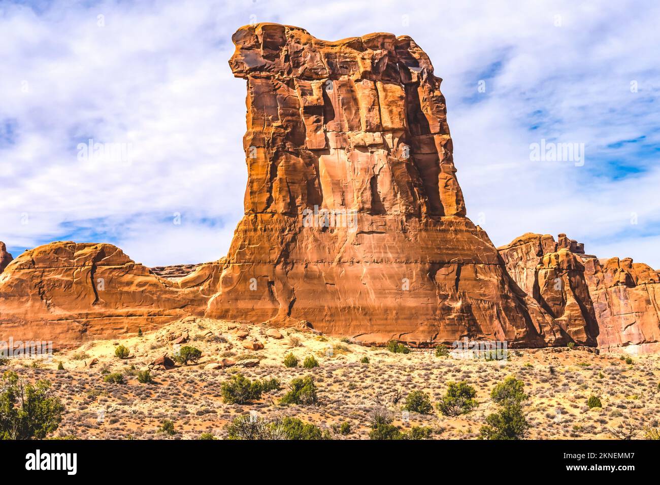 Red Orange Sheep Rock Formation Canyon Arches National Park Moab Utah ...