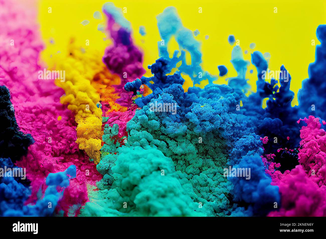 Cmyk Abstract painting background texture printing process Stock Photo ...