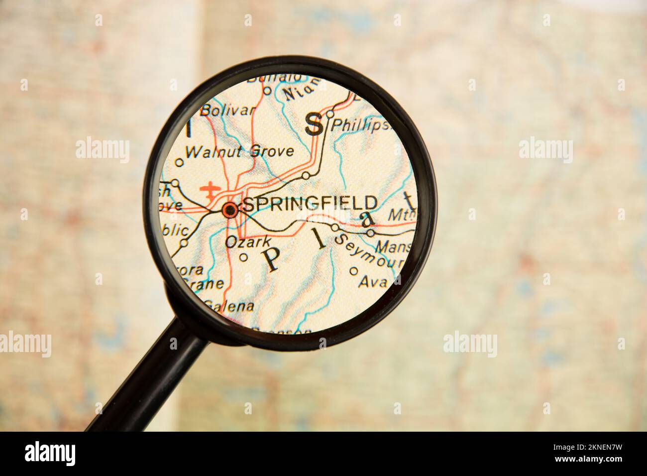 Map of springfield hi-res stock photography and images - Alamy