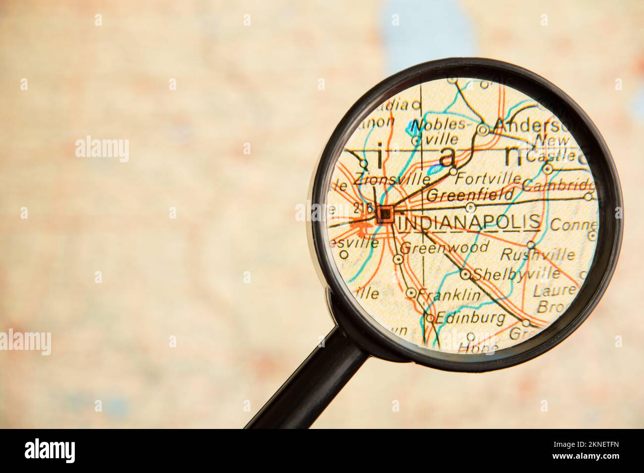 Indianapolis city map hi-res stock photography and images - Alamy