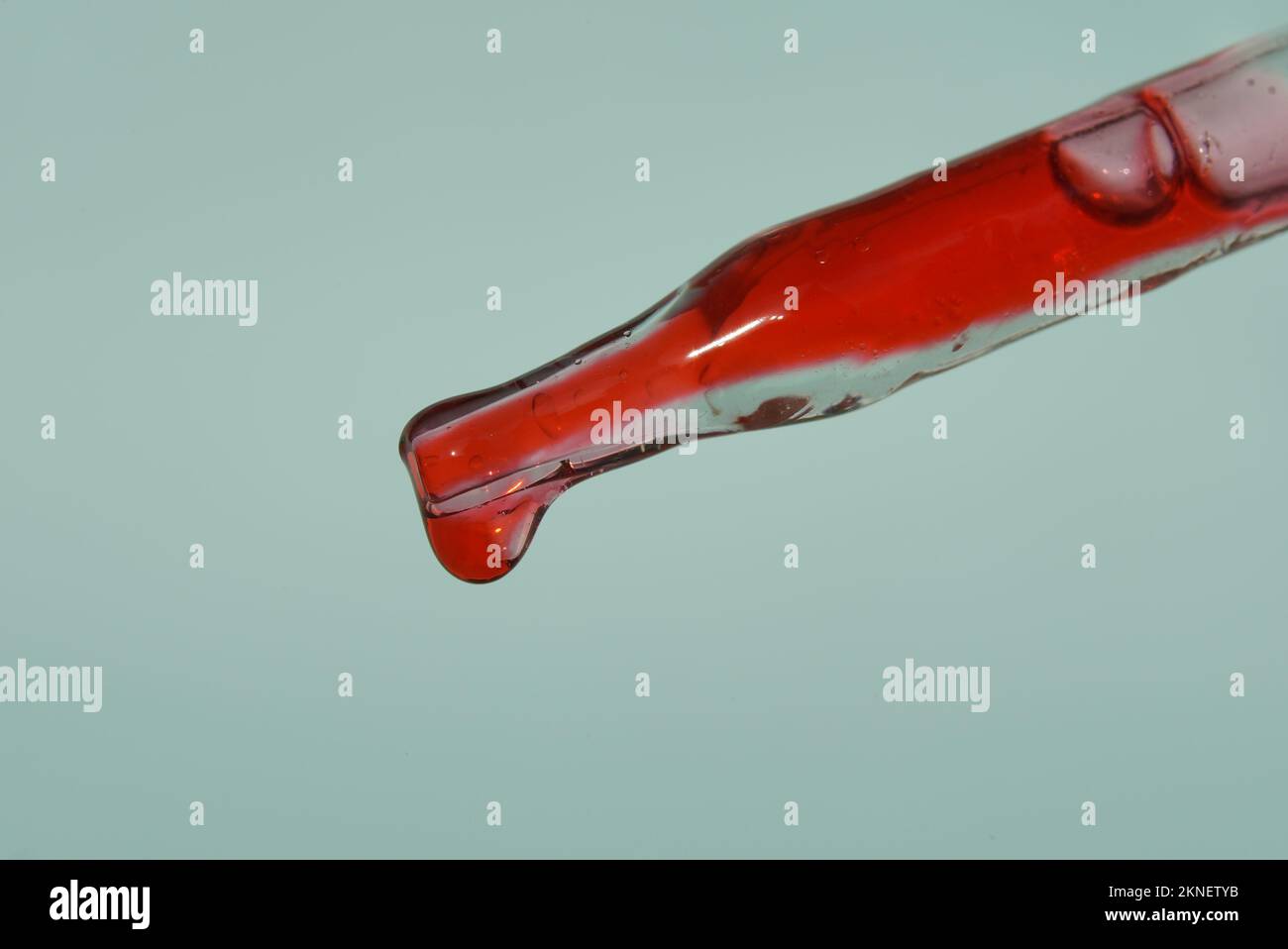 The drop in the pipette of blood. The concept of developing a ...