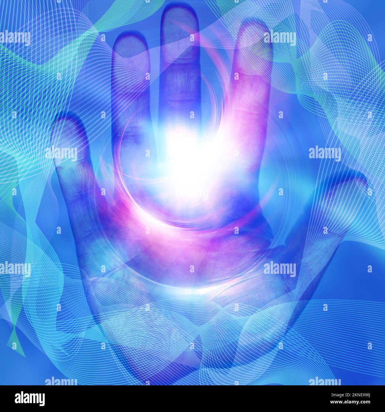 Hand anatomy artwork blue hi-res stock photography and images - Alamy