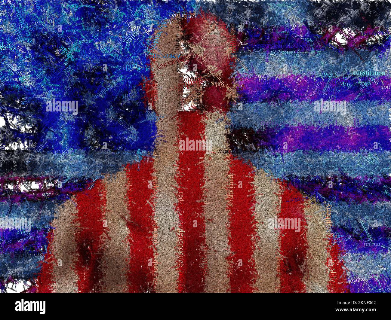 USA colors man. 3D rendering Stock Photo - Alamy