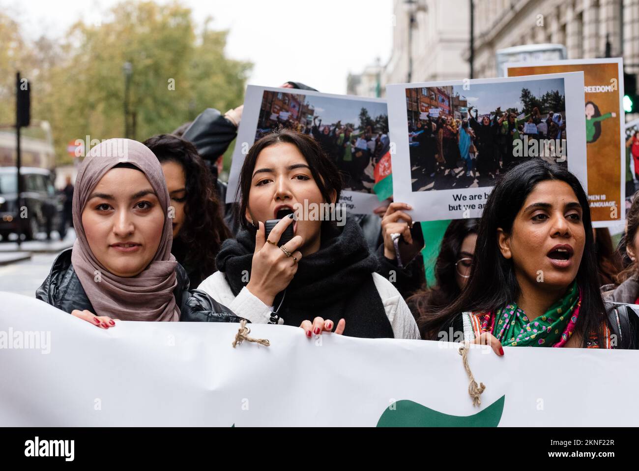London, UK. 27 November 2022. March for Freedom for Afghan Women and ...