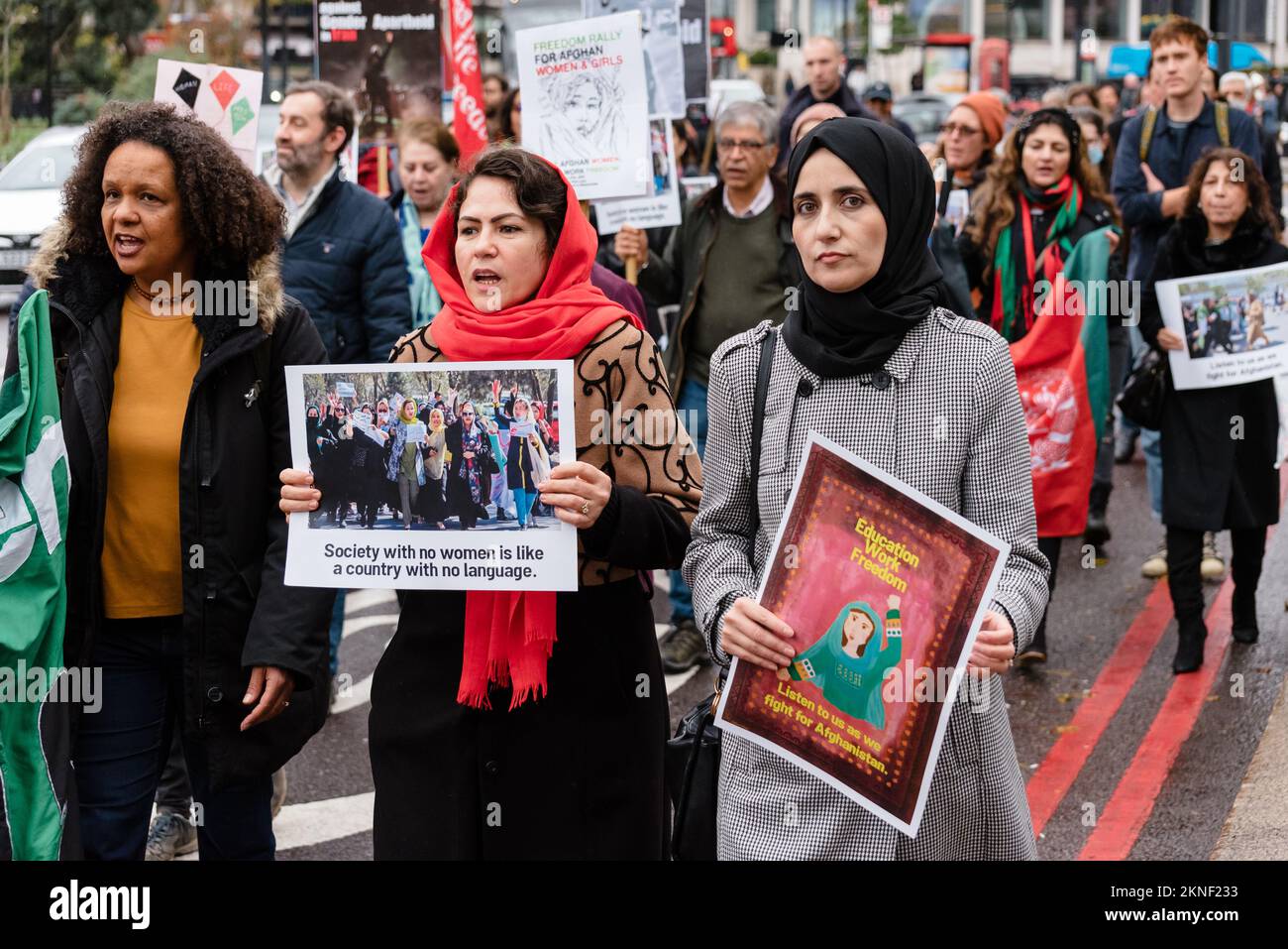 London, UK. 27 November 2022. March for Freedom for Afghan Women and ...