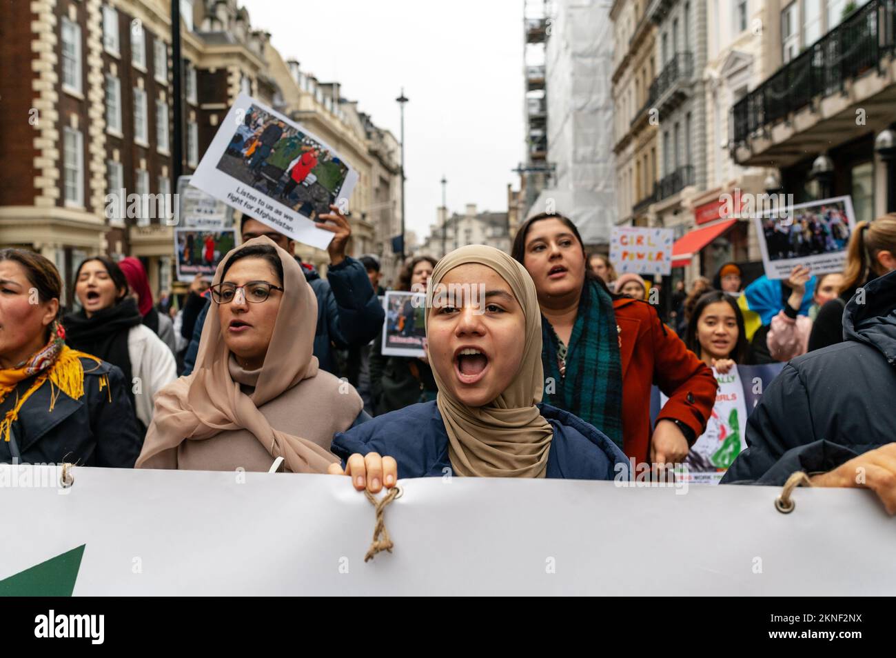 London, UK. 27 November 2022. March for Freedom for Afghan Women and ...
