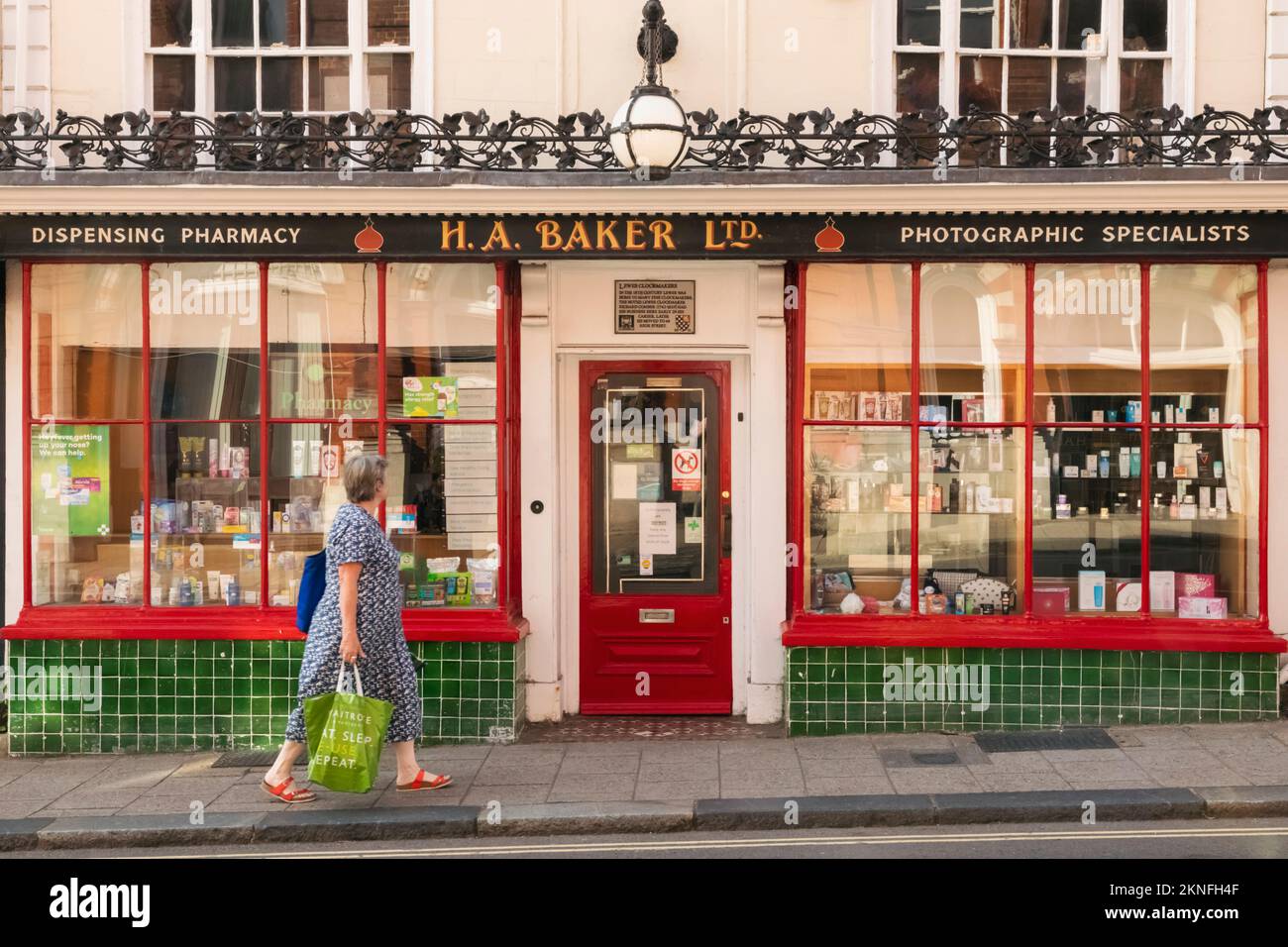 England, East Sussex, Lewes, Vintage Pharmacy and Photographic Shop ...