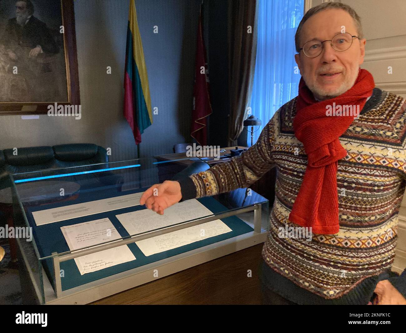 Kaunas, Lithuania. 27th Nov, 2022. Lithuanian professor Liudas Mazylis ...