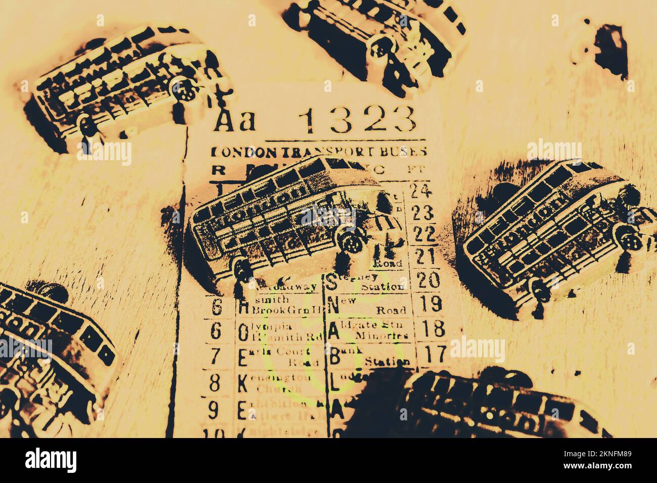 Old london transport bus ticket hi-res stock photography and images - Alamy