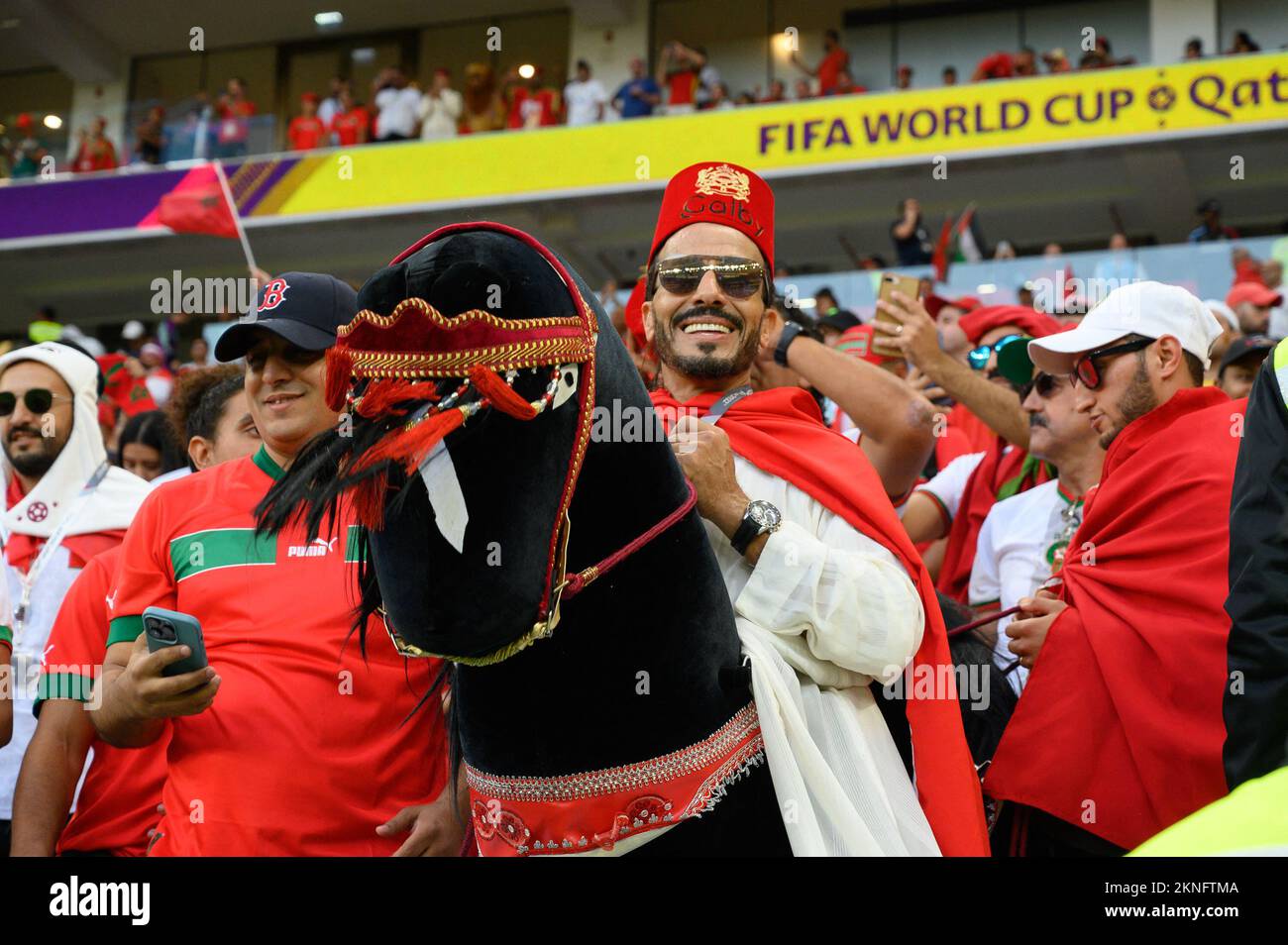 Marocan fans attend Belgium v Morocco match of the Fifa World Cup Qatar ...