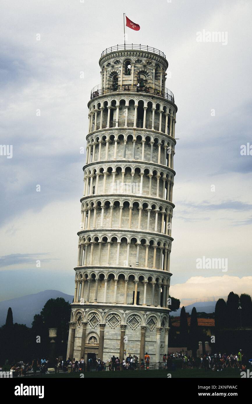 A vertical shot of the leaning tower of Pisa in Italy Stock Photo - Alamy