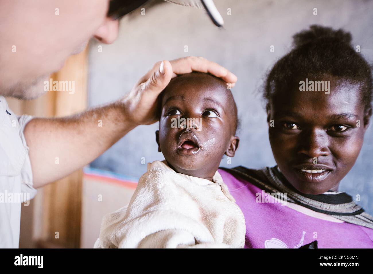 Mount Elgon, Kenya - 01.25.2017: Portrait of an African American child ...