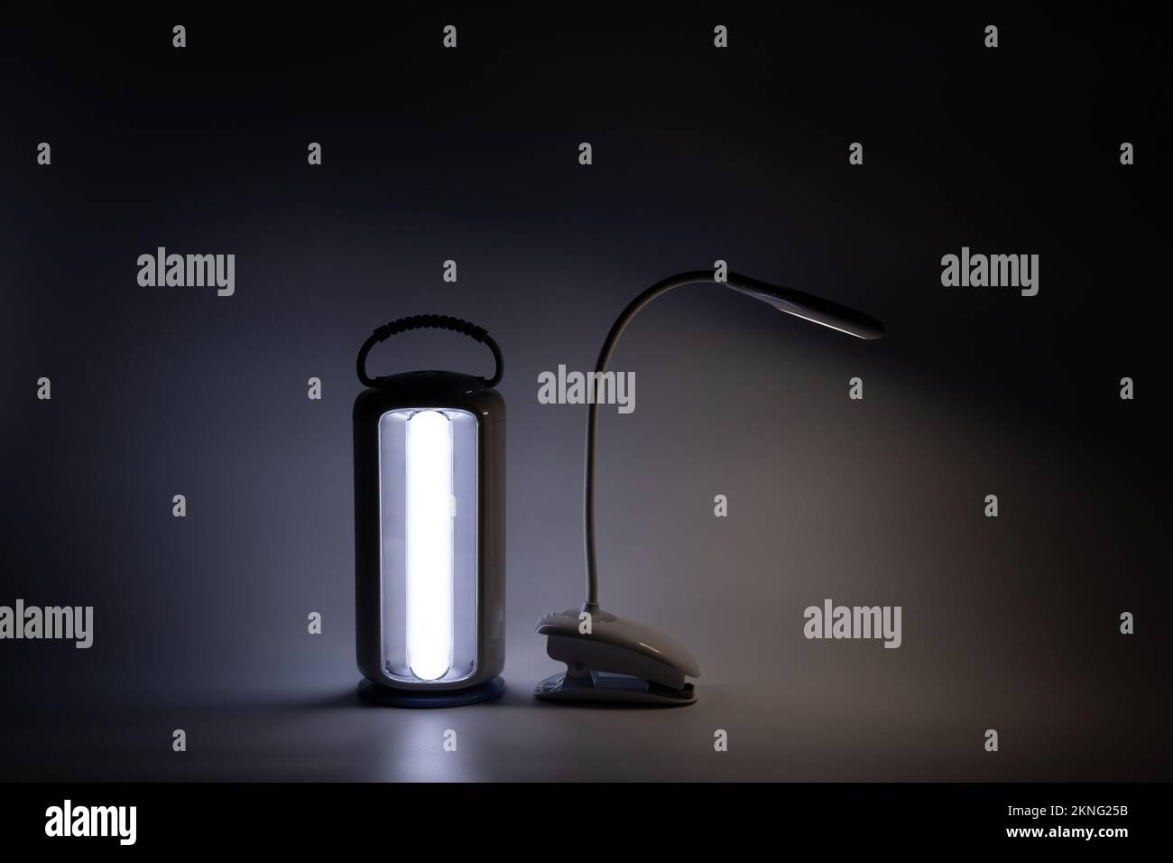 Portable desk lamp white background glow in the dark without light ...