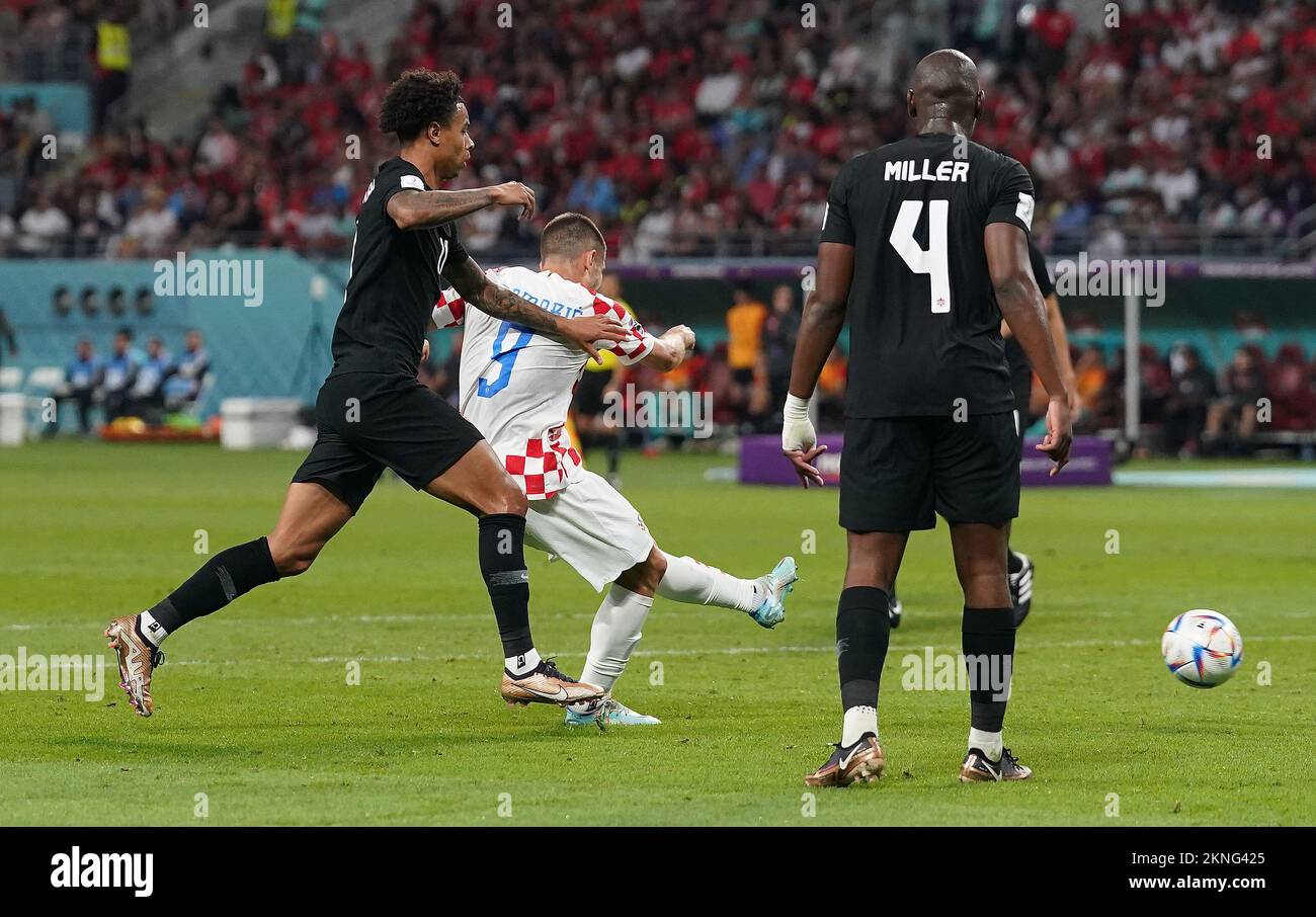 Croatia's Andrej Kramaric scores their side's third goal of the game ...