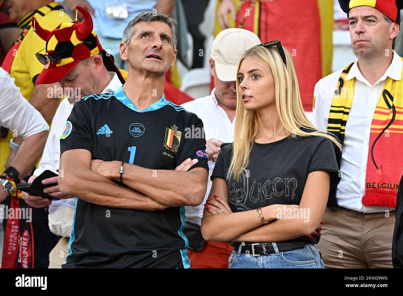 Kevin De Bruyne wife, Michele Lacroix attends Belgium v Morocco match ...