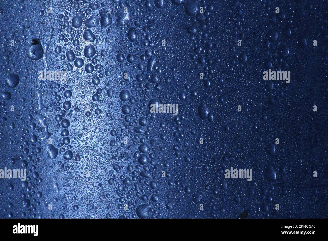 A blue surface of wet drops texture background Stock Photo - Alamy