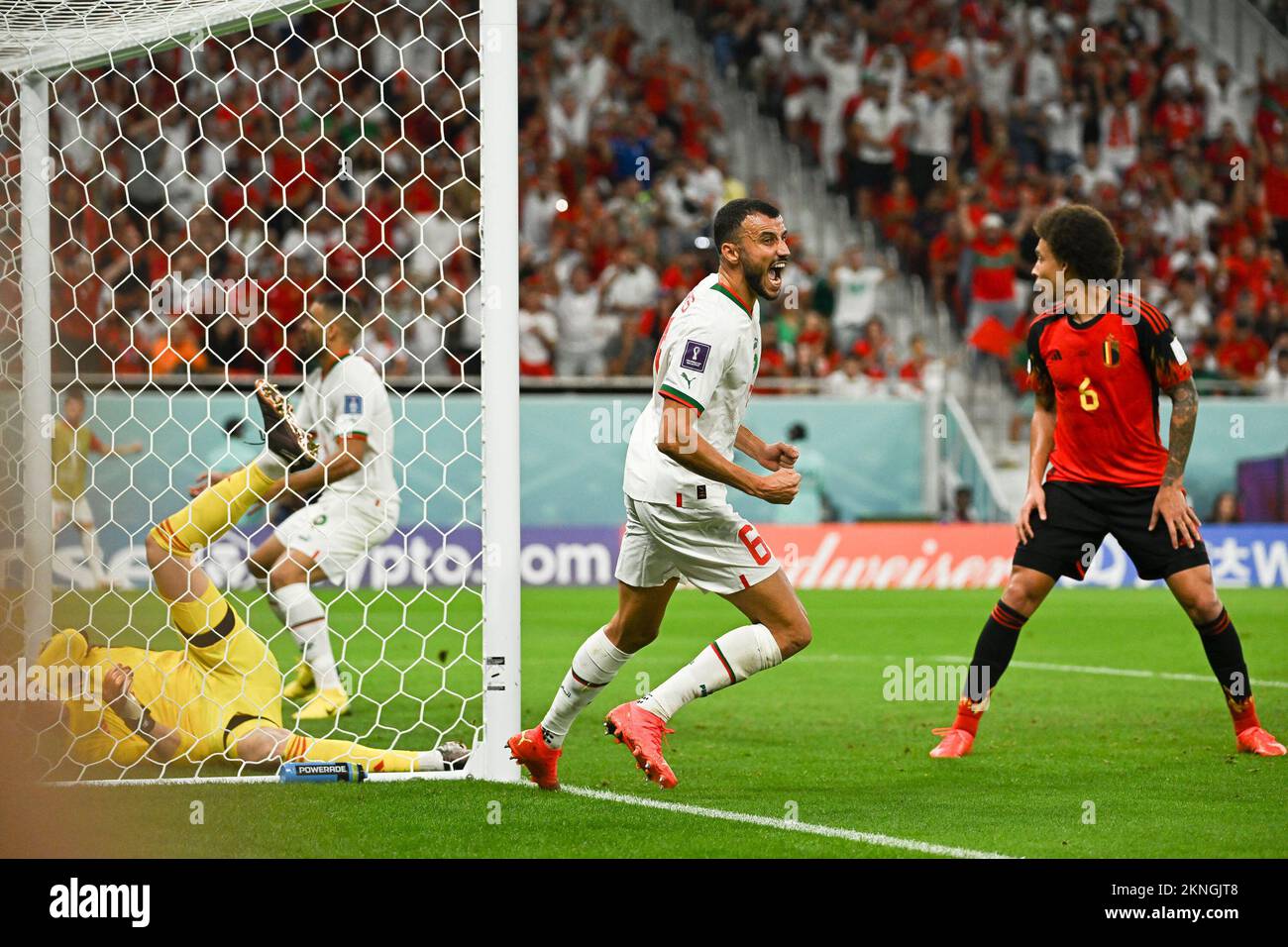 Romain Saiss of Morocco during Belgium v Morocco match of the Fifa ...