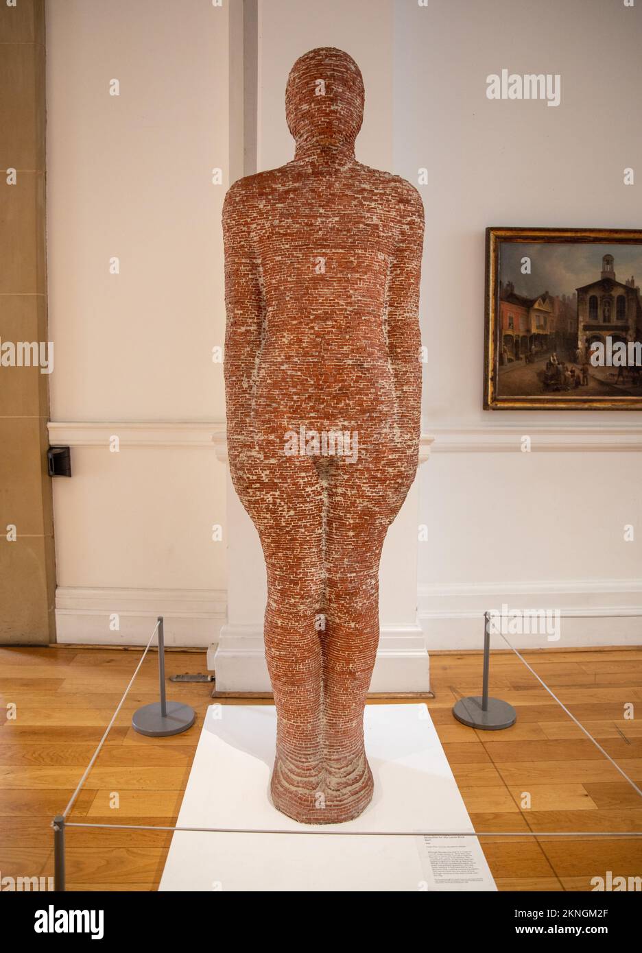A vertical shot of the maquette for the Brick Man sculpture by Anthony ...