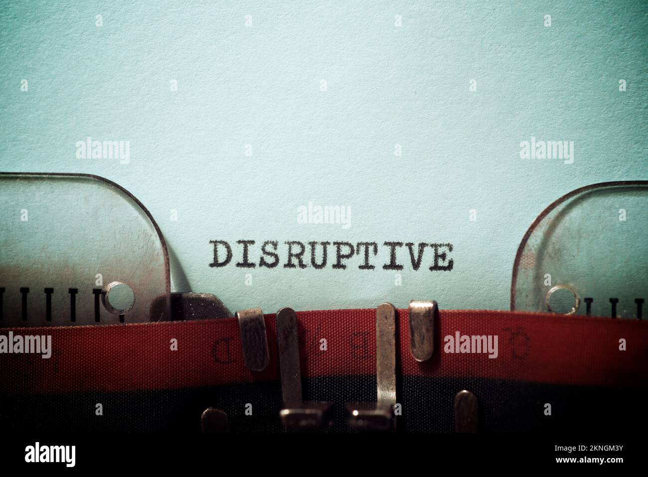 Disruptive word written with a typewriter Stock Photo - Alamy