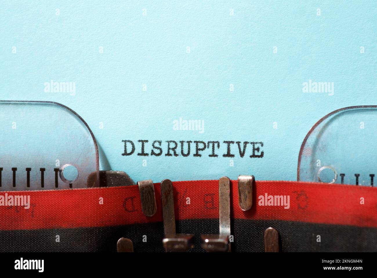 Disruptive word written with a typewriter Stock Photo - Alamy