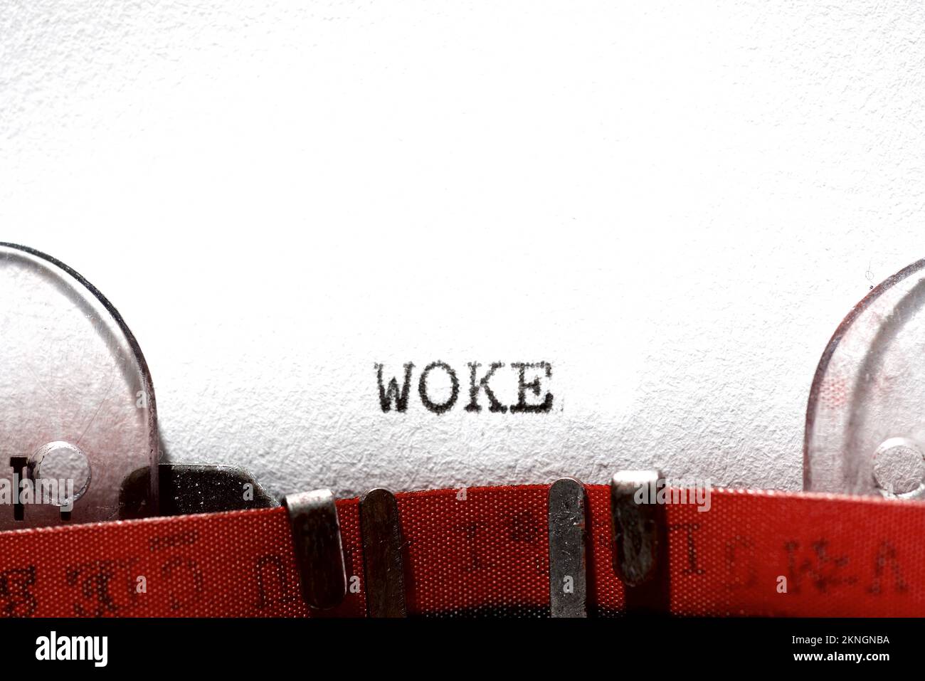 Woke word written with a typewriter Stock Photo - Alamy