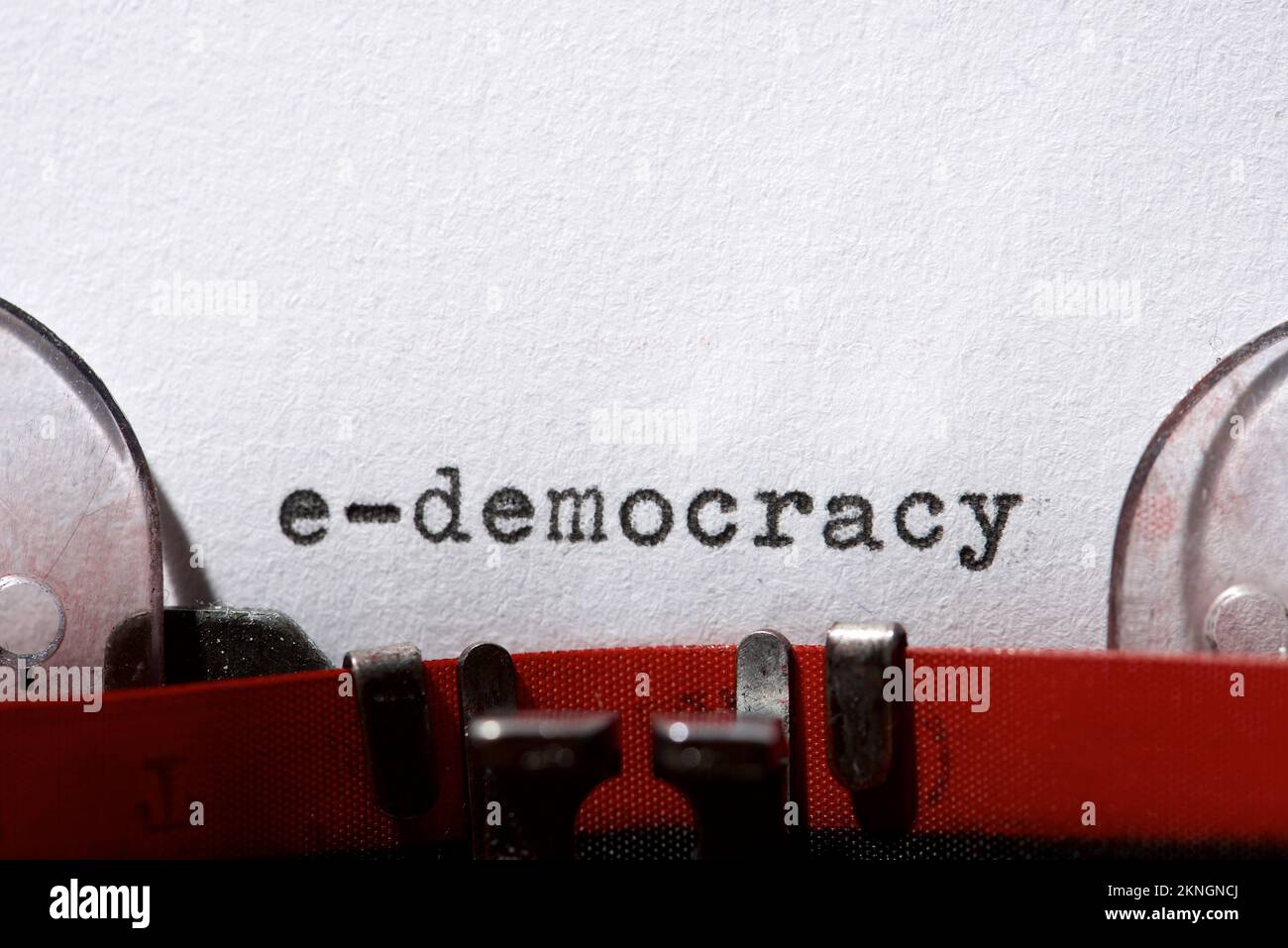 e-democracy word written with a typewriter Stock Photo - Alamy