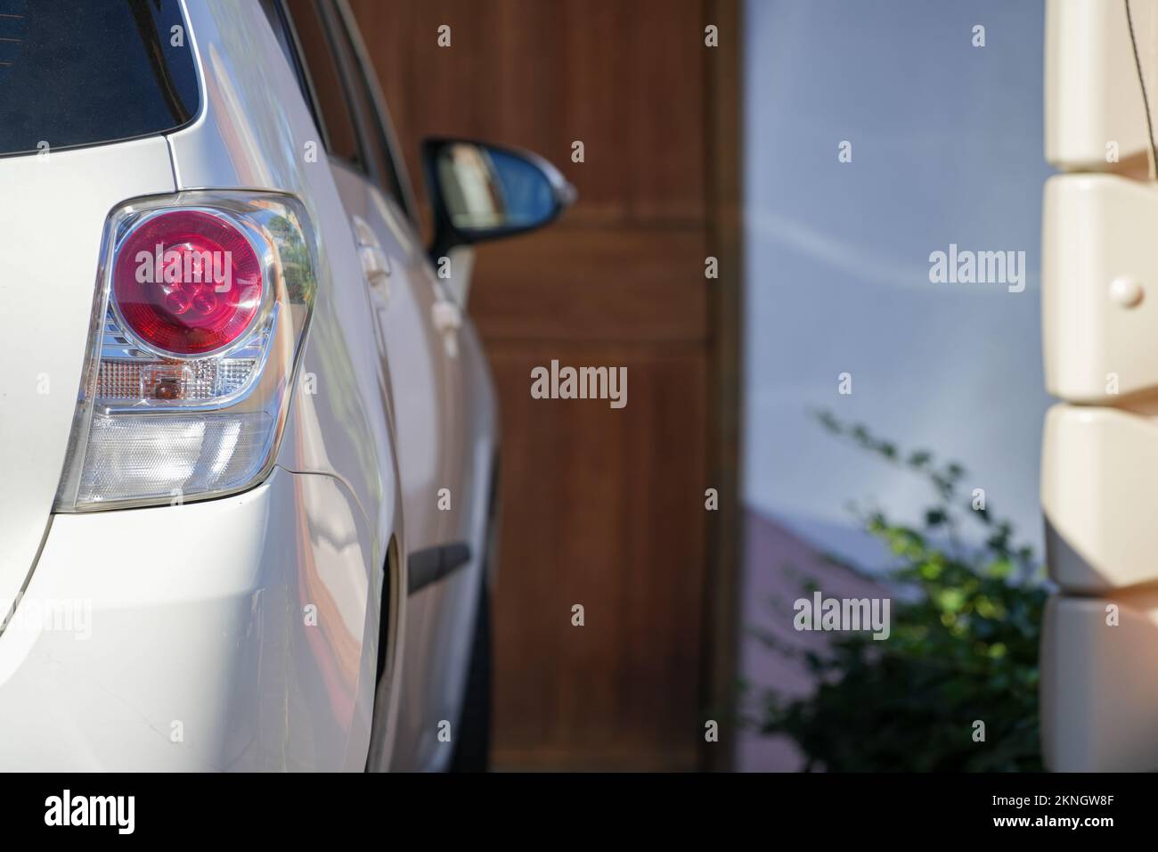 A closeup of a taillight of a car Stock Photo - Alamy