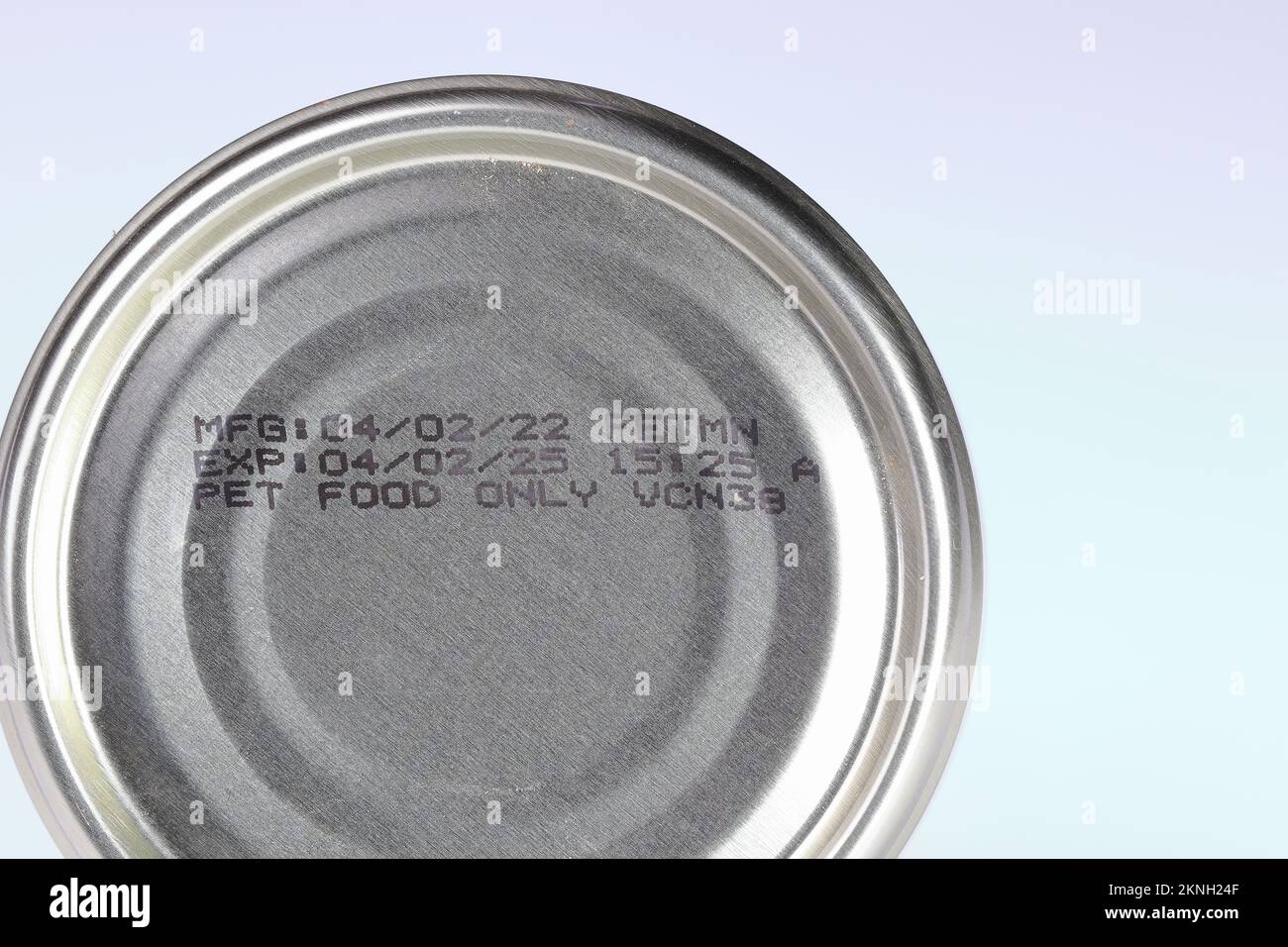Detail Of Expiration And Manufacture Date Printed On Canned Food