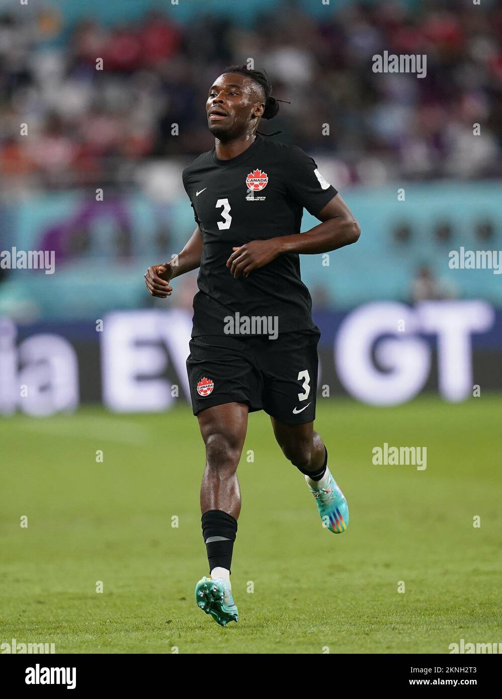 Canada's Sam Adekugbe during the FIFA World Cup Group F match at the ...