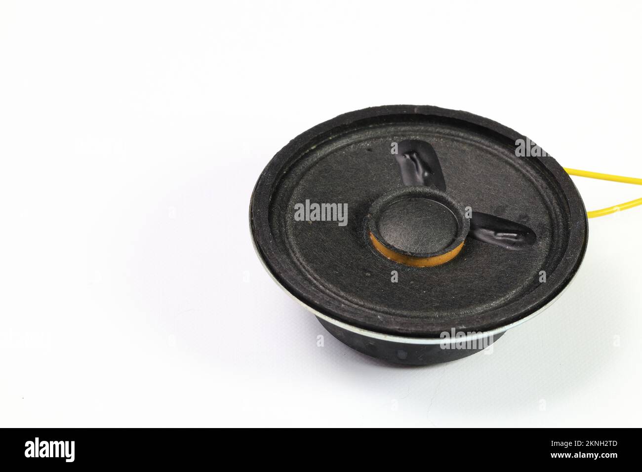 Small Speaker as parts isolated on white background Stock Photo - Alamy