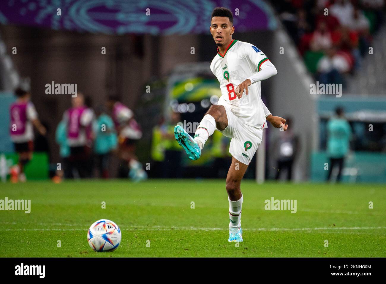 Azzedine Ounahi of Morocco during the FIFA World Cup Qatar 2022 Group F ...