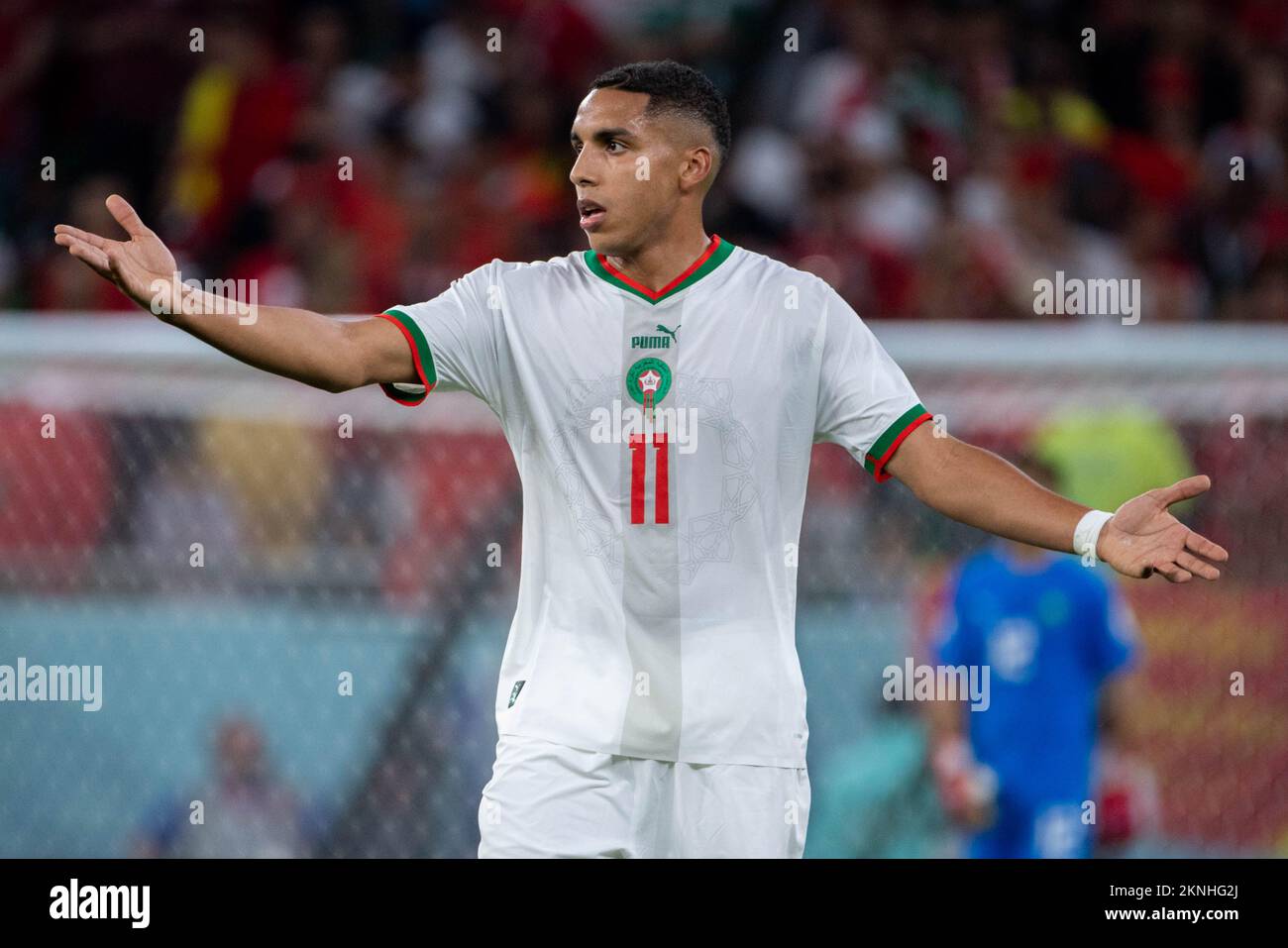 Abdelhamid Sabiri of Morocco during the FIFA World Cup Qatar 2022 Group ...