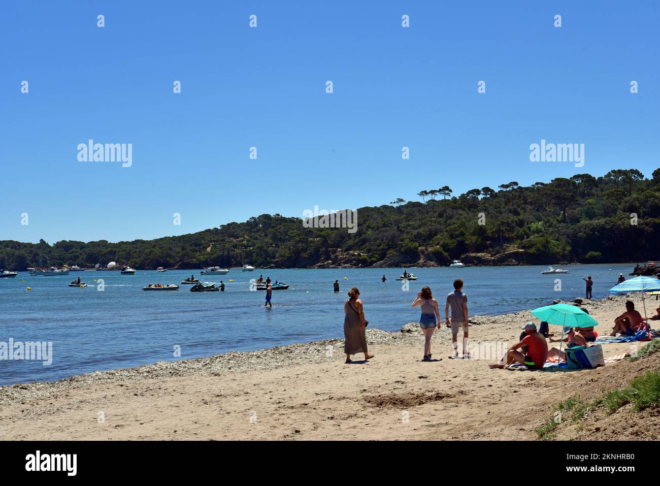 La Badine beach Hyeres les Palmiers Var Stock Photo - Alamy