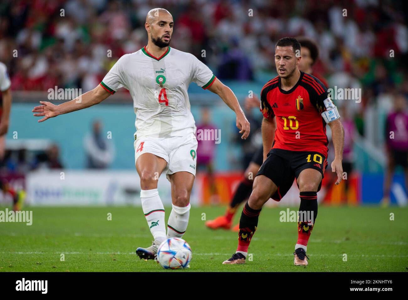 Sofyan Amrabat of Morocco during the FIFA World Cup Qatar 2022 Group F ...